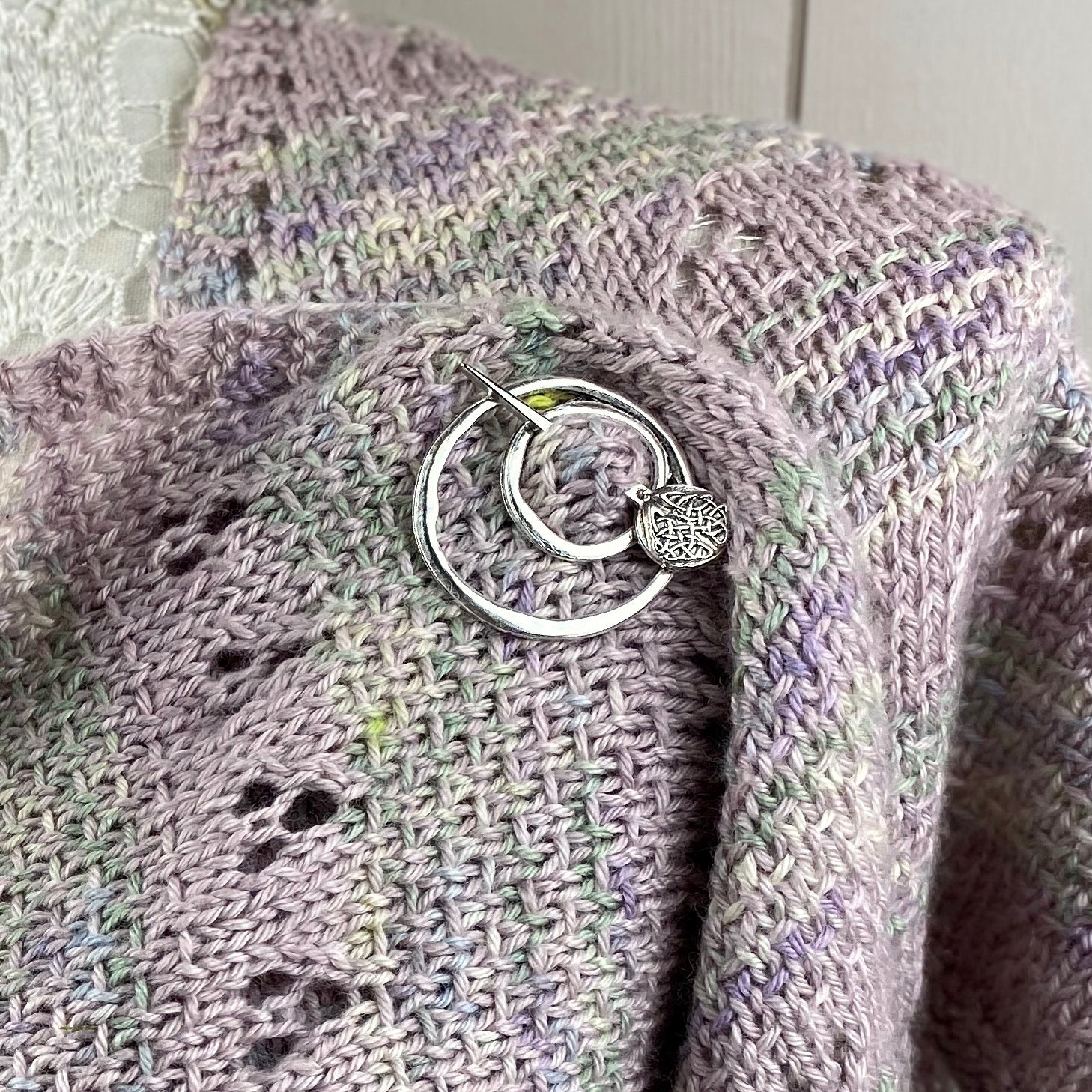 Concentric Circles Metal Shawl Pin